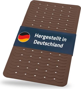 Ridder Badewanneneinlage Playa 38x80cm, braun, 100% TPE | Made in Germany Badewannenmatte aus hautfreundlichem TPE. Maschinenfeste Antirutschmatte mit Saugn&auml;