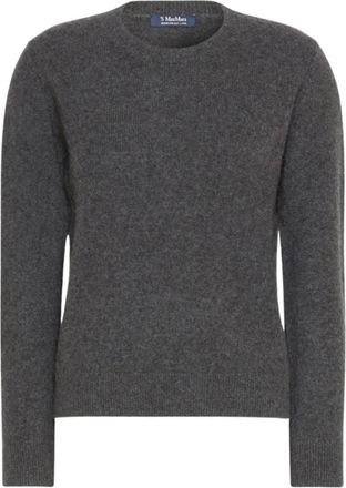 Max Mara Pull en maille de yak &agrave; col rond - Femme - Pulls - Gris - Taille: 38 FR