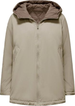 Bomboogie Femme, Vestes, Beige, Taille: 40 FR Veste Courte R&eacute;versible &agrave; Capuche