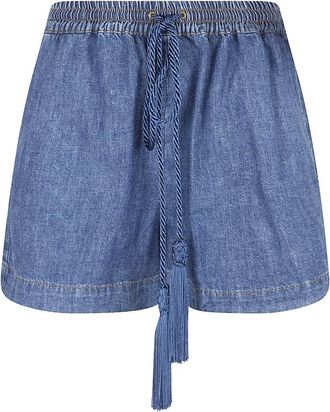 Valentino Garavani Femme, Shorts, Bleu, Taille: 38 FR Denim Chambray Shorts