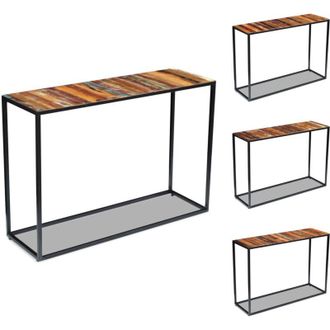 vidaXL Konsolentisch Altholz 110x35x76 cm - Holztisch - Konsolentisch - Beistelltisch - Vintage Stil - Handgefertigter Tisch