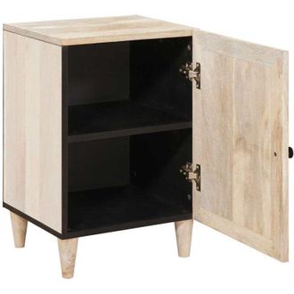 vidaXL Badezimmer Schrank Wei&szlig; 38 x 33,5 x 160 cm Massives Mango Holz vidaXL