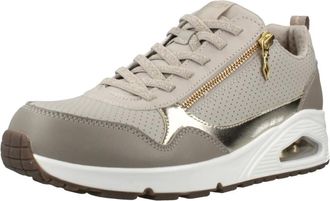 Skechers Femme, Chaussures, Beige, Taille: 39 EU UNO Metallic Tongs