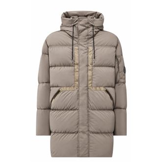 C.P. Company Nycra R-Lens Langer Daunenparka mit Kapuze - - Jackets - Herren - Beige - XL