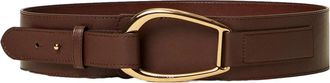 Twinset Hoch taillierter Lederg&uuml;rtel mit Schnalle - - Accessories - unisex - Braun - S