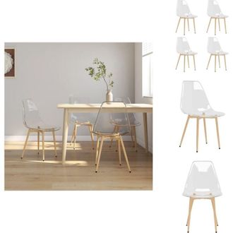 vidaXL Vidaxl - Chaises &agrave; manger lot de 4 Transparent pet - Chaise De Salle &agrave; Manger - Chaises Transparentes - Chaises Modernes - Chaises Design - Chaises