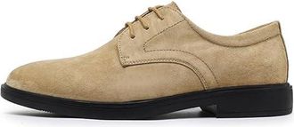 Generic Chaussures Oxford for Hommes à Lacets, Bout Rond, en Daim, Derby, Semelle en Caoutchouc antidérapante, Talon carré, Tige Basse, antidérapantes, for Le