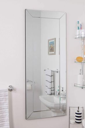 MirrorOutlet Volle Länge Schwarz glänzend Spiegel/Hall Frisiertisch mit Premium Qualität