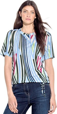 Cecil Damen B321310 Gestreiftes T-Shirt, Vanilla White, Small