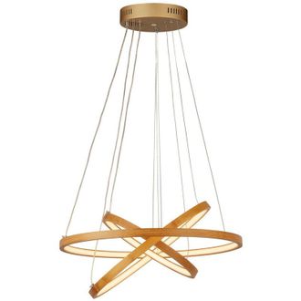 Searchlight Searchlight Eternity LED-Deckenpendel aus nat&uuml;rlichem Bambus und goldenem Metall