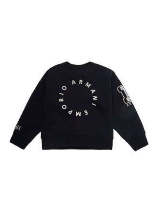 Emporio Armani Boys Crew-Neck T-Shirt Black Top