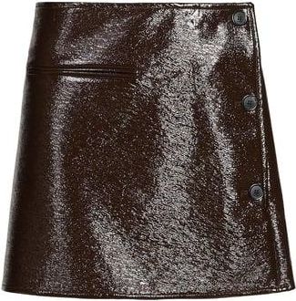 Courr&egrave;ges Jupe oblique en vinyle