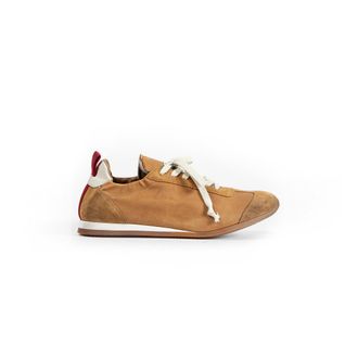 Uma Wang Suede and Leather Gathered Sneakers