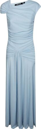 Rotate Rotate Birger Christensen, Femme, Robes, Bleu, Taille: 38 FR Maxi Asymmetric Dress