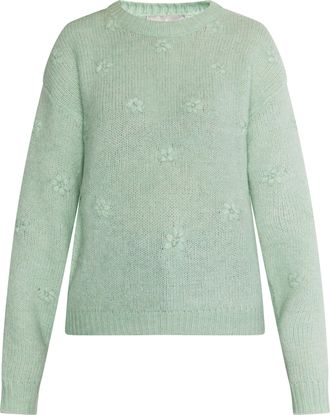 Usha Strickpullover Damen Mintgr&uuml;n Melange