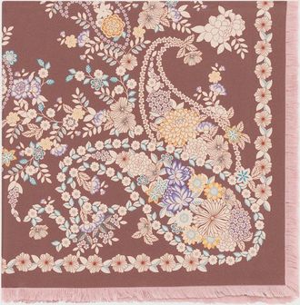 Gerard Darel Carr&eacute; imprim&eacute; floral en soie - DIANE - Rose