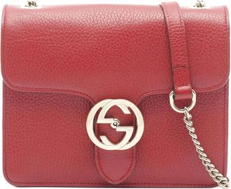 Gucci 2016-2025 kleine Dollar GG Umhängetasche aus Kalbsleder - Rot