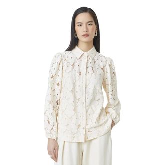 Suncoo Femme, Blouses et Chemises, Blanc, Taille: 38 FR Blouse Lamour