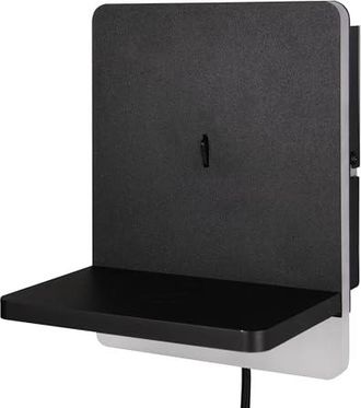 Trio Leuchten LED Wandleuchte Fairfield 248670132, Metall Schwarz matt, 9 Watt LED, induktives Ladefeld, USB Ladebuchse, dimmbar