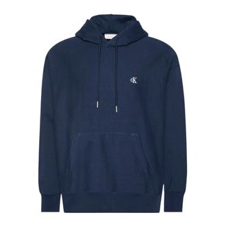 Calvin Klein Jeans Minimalistisches Logo Hoodie Premium Terry - - Sweatshirts & Hoodies - Herren - Blau - L