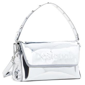 Desigual Sac bandouli&egrave;re en polyur&eacute;thane pour femme, taille unique, Noir, One size