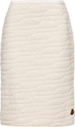 Moncler Moncler Teddy Knee-length Padded Skirt, Women, White, Size: 42