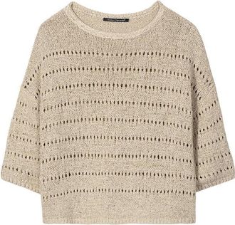 Luisa Cerano Damen Pullover mit Ajour-Muster