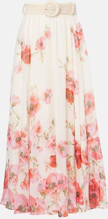 Zimmermann Maxirock Lightburst aus Baumwolle und Seide