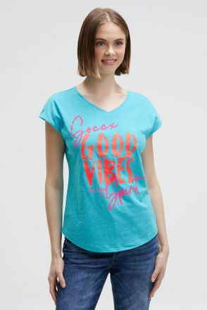 soccx V-Shirt mit &uuml;berschnittenen Schultern