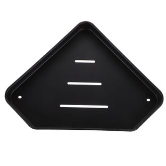 BESPORTBLE Eckregal aus Aluminium Schwarz Wandmontiertes Schwebendes Aufbewahrungsregal Platzsparendes Badezimmer und K&uuml;chenwandregal mit Hoher Tragf&auml;higkeit und