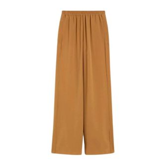 Max Mara Envers Satin Wide Hosen - - Trousers - Damen - Braun - S