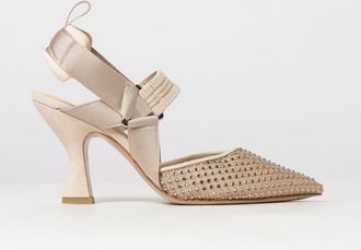 Fendi Escarpins slingback Colibr&igrave; en nylon brod&eacute; de cristaux &agrave; talon haut