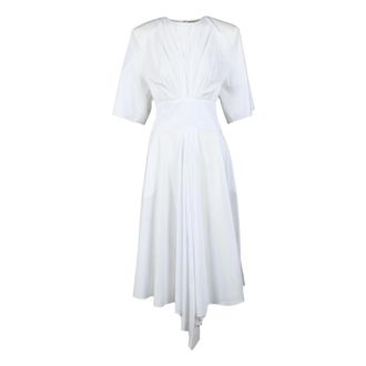 Alexandre Vauthier Langes Baumwollkleid mit Glocken&auml;rmeln - - Dresses - Damen - Wei&szlig; - XL