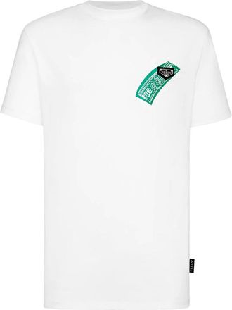 Philipp Plein Homme, Tops, Blanc, Taille: 3XL T-shirt Col Rond MC Ours en Peluche