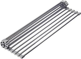 Westmark Abtropfmatte Home - Flexible Geschirrmatte mit Silikonrand zum Trocknen von Geschirr, Besteck und Gl&auml;sern, Geschirrabtropfmatte f&uuml;r die Sp&uuml;le - Edelst