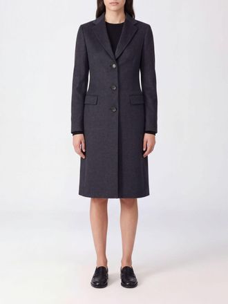 Tagliatore Manteau long droit en laine vierge et cachemire coupe slim
