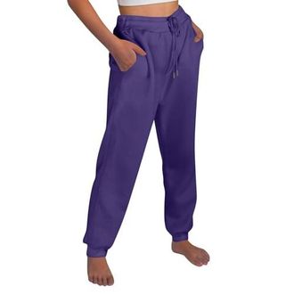 Generic Pantalon de jogging pour femme avec cordon de serrage - Jambe droite - Pantalon dentra&icirc;nement ample &agrave; taille &eacute;lastique - Pour le hip-hop, la gym et le