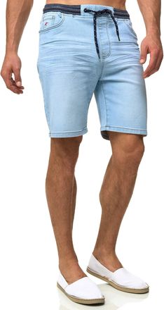 Indicode Herren Ettore Shorts aus 84% Baumwolle | Chinoshorts Herrenshorts f&uuml;r M&auml;nner Dim Blue, XXL