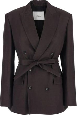 Tela Femme, Vestes, Brun, Taille: 36 FR Blazer Crois&eacute;