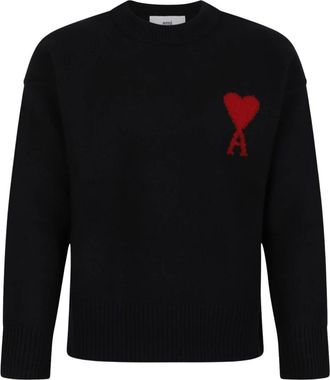 Ami unisex, Sweatshirts et sweats &agrave; capuche, Noir, Taille: 2XL Ami de Coeur Oversized Knit Sweater