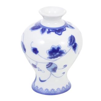 Amosfun Porzellan Blumenvase Vintage Keramikvase Handbemalt Chinesischer Stil F&uuml;r Kleine Blumen Wohn Und B&uuml;rodekoration