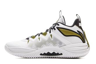 Li-Ning BAD5 Storm 2025 Herren Basketballschuhe Leichtgewicht High Rebound Basketball Outdoor Sneaker Weiß EU 46 1/3