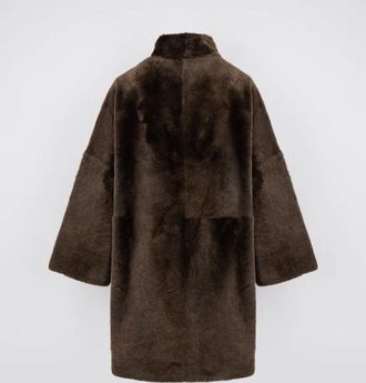 Yves Salomon Coat - Brown