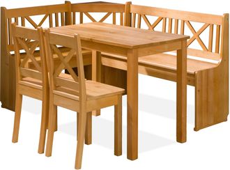 Konsimo Eckbankgruppe CULIO K&uuml;chenbank, Sitzgruppe, hergestellt in der EU Staufach unter der Sitzfl&auml;che, 4-TLG., Eckbank, 2 St&uuml;hle und Tisch, perfekt f&uuml;r K&uuml;ch