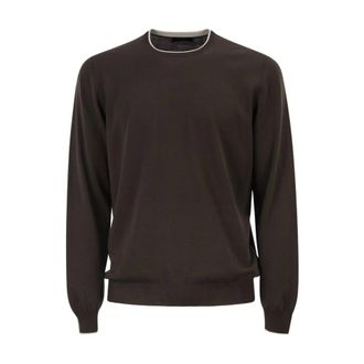 Fay Pull col rond - Homme - Pulls - Brun - Taille: 2XL