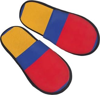 Generic Respirant Peluche Pantoufles Drapeau imprim&eacute; Chausson Maison Unisex Chaussons Homme pour Hiver Femme Int&eacute;rieur L