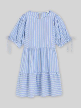 Tom Tailor Denim Kleid aus Baumwoll-Mix mit Schleifen-Details