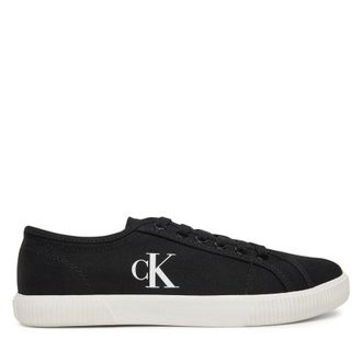 Calvin Klein Jeans Sneakers aus Stoff Calvin Klein Jeans Ess Vulc Low Cv Mg Wn YW0YW01762 Schwarz