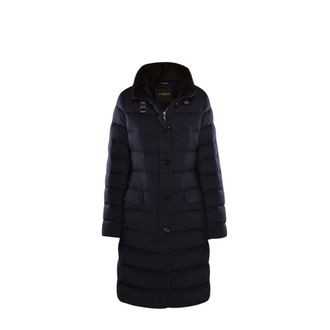 Moorer Femme, Manteaux, Bleu, Taille: 40 FR Vetiver-S3 Long Down Jacket