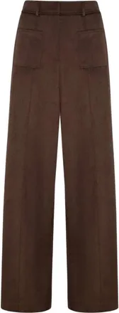 Manila Grace Weite Hose mit Taschen - - Trousers - Damen - Braun - L